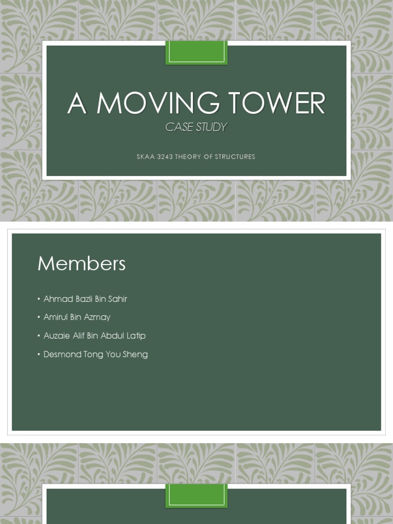 A Moving Tower: Case Study | PDF | Geotechnical Engineering | Solid ...