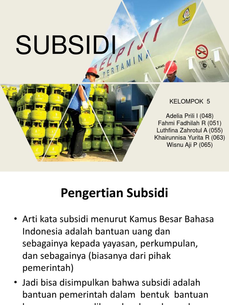 Pengertian dan Tujuan Subsidi Pemerintah | PDF