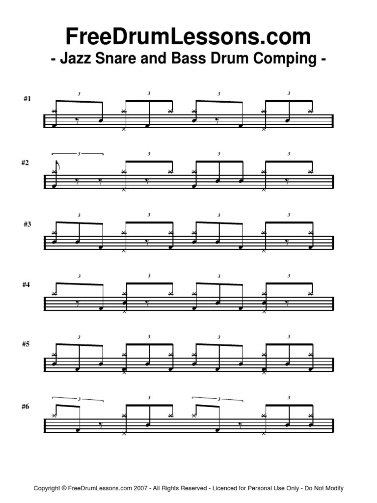 07 - Snare & Bass Drum Comping PDF | PDF
