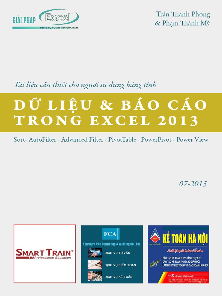 Dulieu Va Bao Cao Trong Excel 2013 | PDF