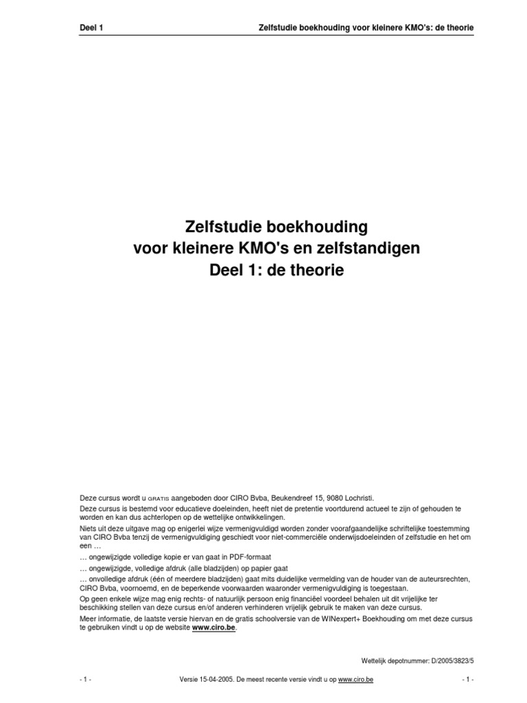 Zelfstudie Deel1 PDF | PDF