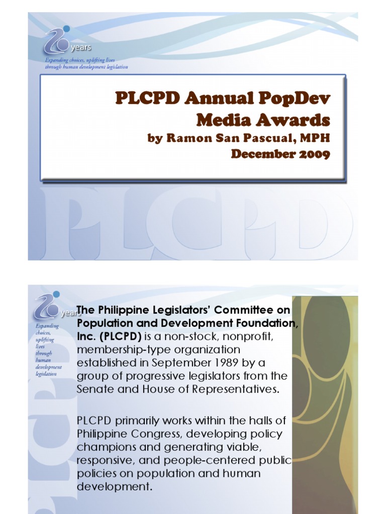 PLCPD Popdev Media Awards | PDF | News | Journalism