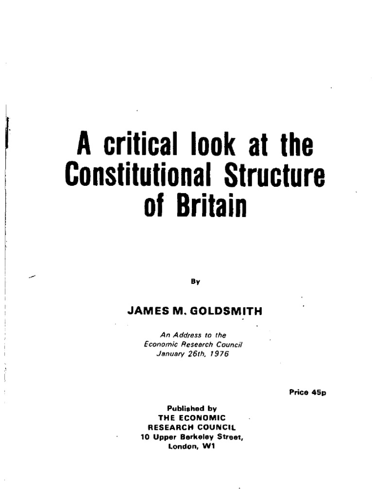 A Critical Look at The Constitutional Structure of Britain | PDF ...
