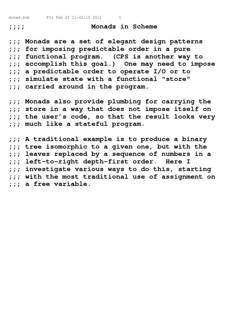Monad (3) .Ps | PDF | Functional Programming | Computer Programming Monad (3) .Ps | PDF | Functional Programming | Computer Programming