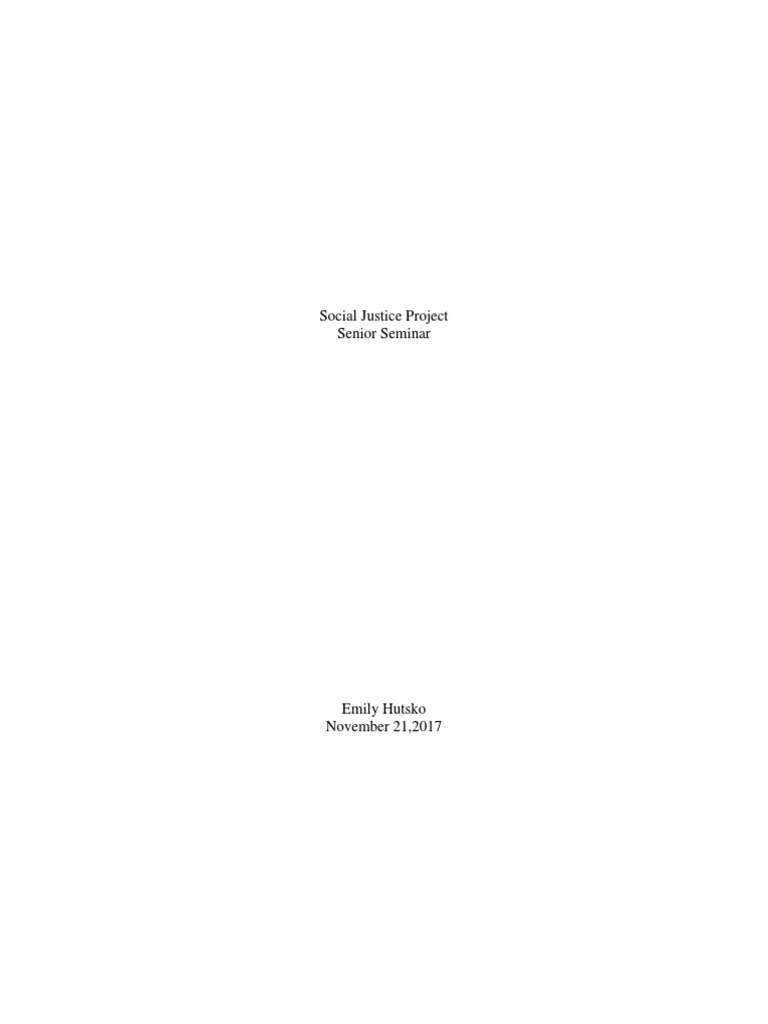 Student Reflection on Social Justice Project | PDF | Social Justice ...