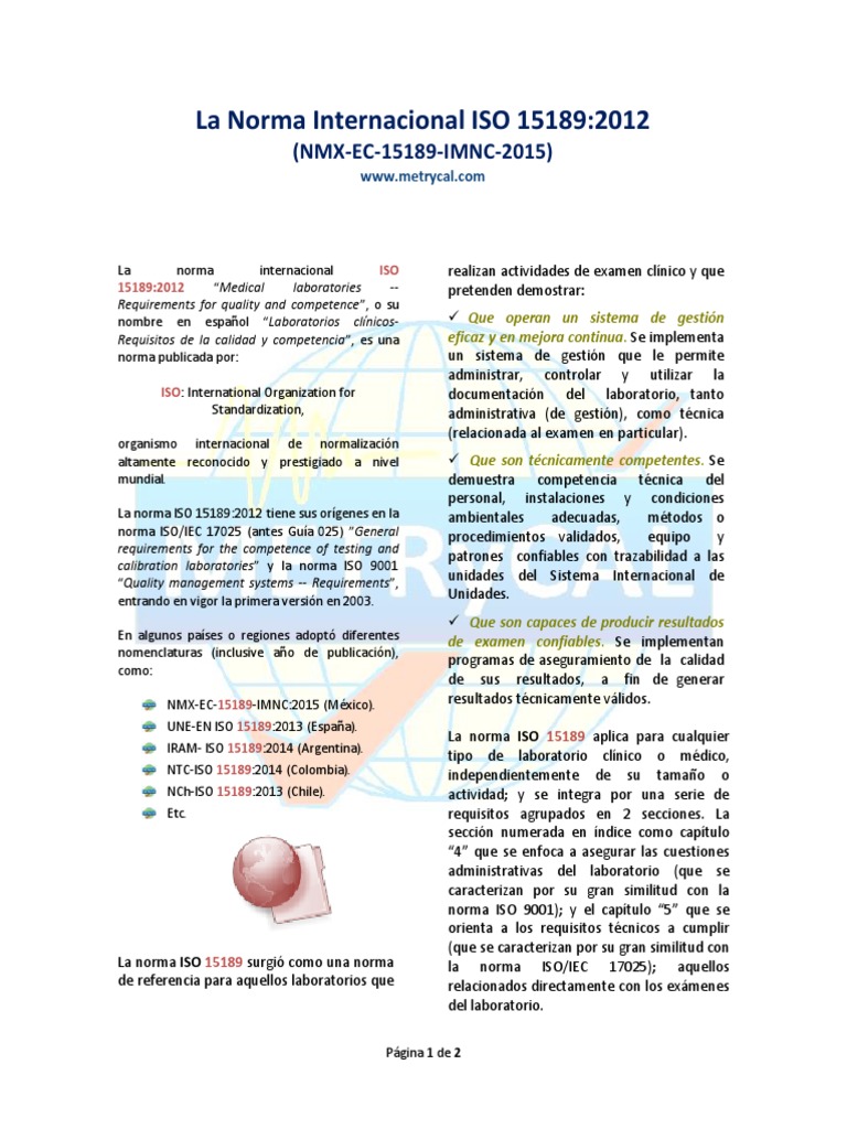 La_Norma_Internacional_ISO_15189.pdf | Organización internacional para la estandarización ...