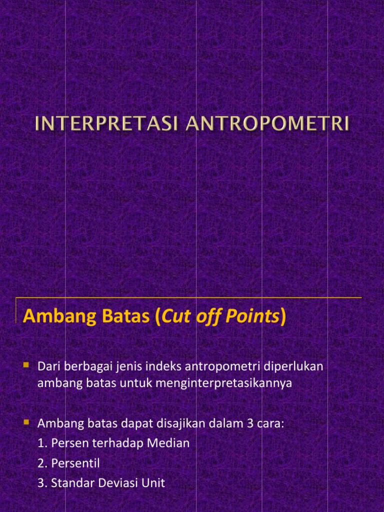 Standar Antropometri | PDF