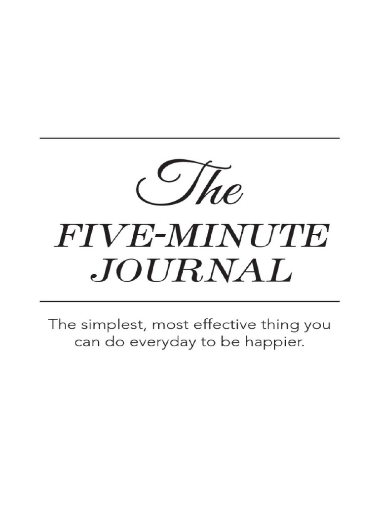 Five Minute Journal | PDF