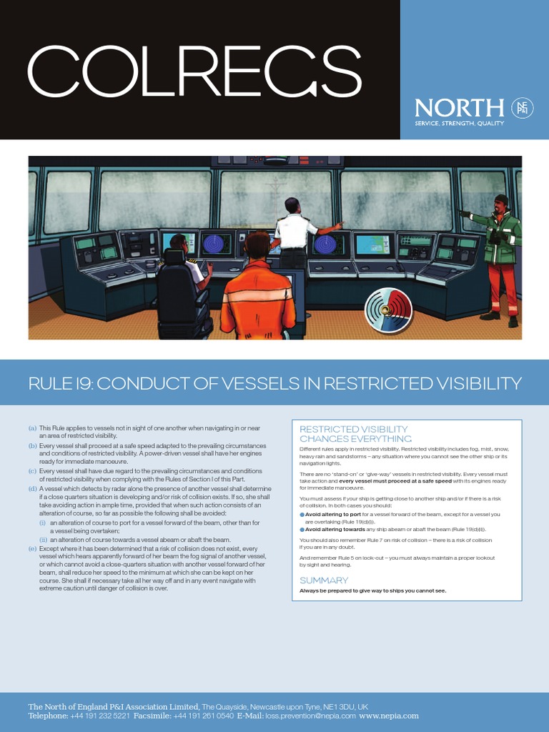 Colregs Rule 19 Restricted Visibility | PDF | Water Transport | Transport