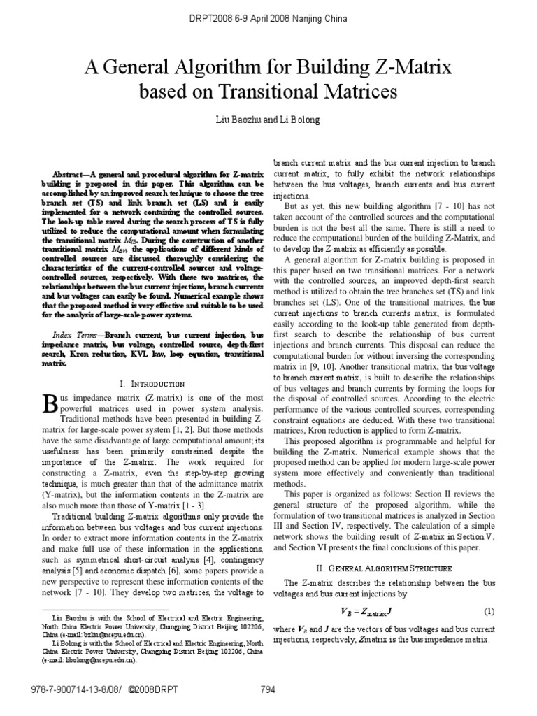 A General Algorithm For Building Z-Matrix Based On Transitional ... A General Algorithm For Building Z-Matrix Based On Transitional ...