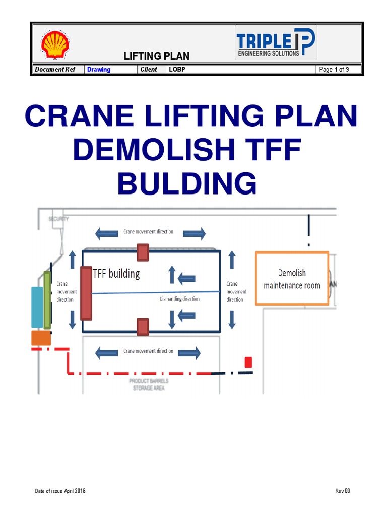 Crane Lifting Plan for TFF Building | PDF | Crane (Machine ...