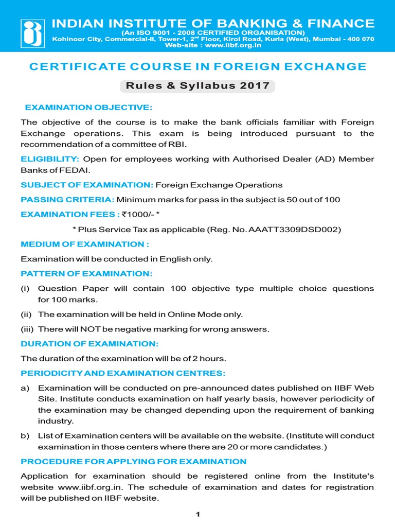 Certificate in Foreign Exchange Exam | PDF | Identity Document | Test ...
