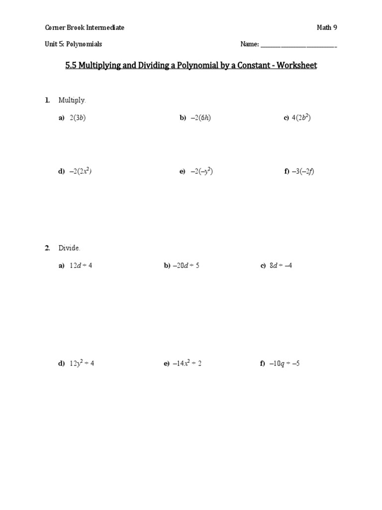 9 Unit 5 Worksheet | PDF