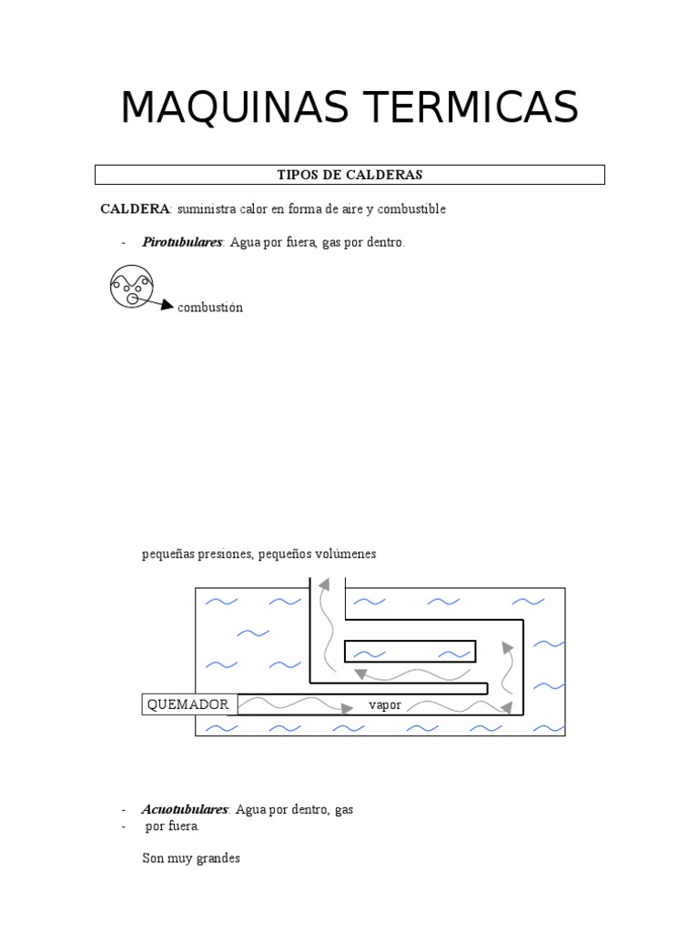 Tipos de Calderas y Funcionamiento Térmico | PDF | Caldera | Efecto ...