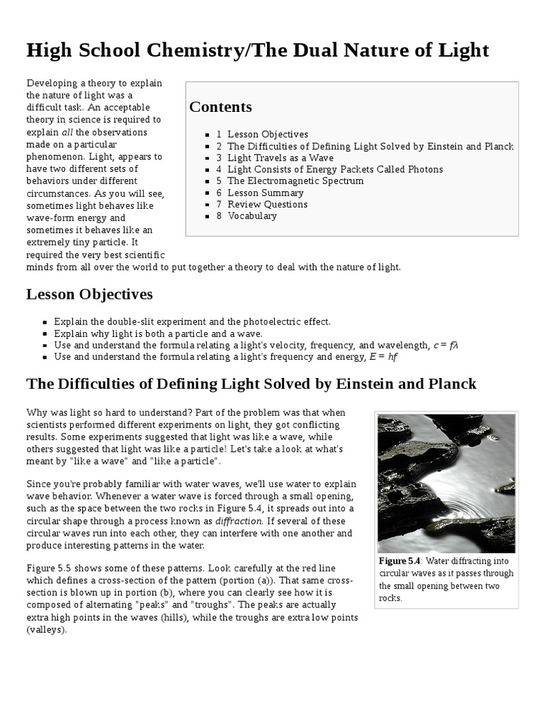 The Dual Nature of Light | PDF | Photoelectric Effect | Light