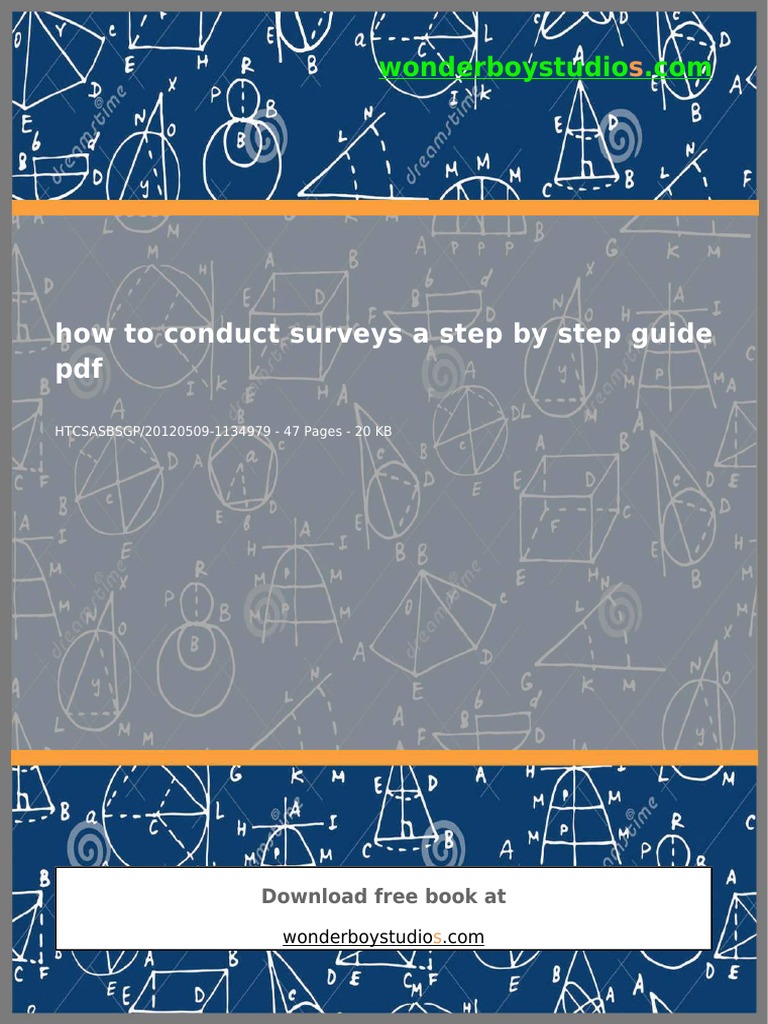 How To Conduct Surveys A Step by Step Guide PDF | PDF | Portable ...