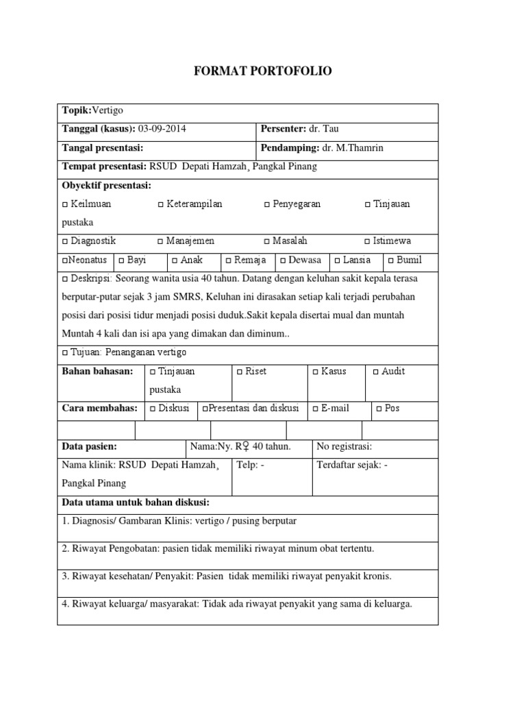 Format Portofolio | PDF