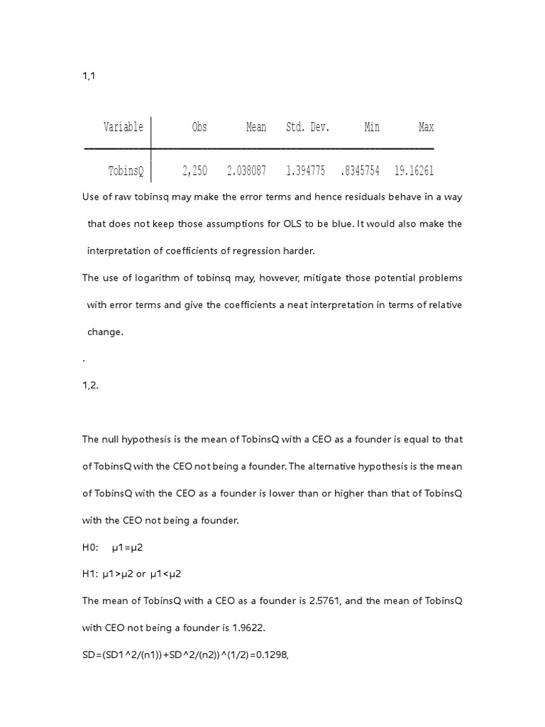Pro1 Final | PDF | Ordinary Least Squares | Dummy Variable (Statistics)
