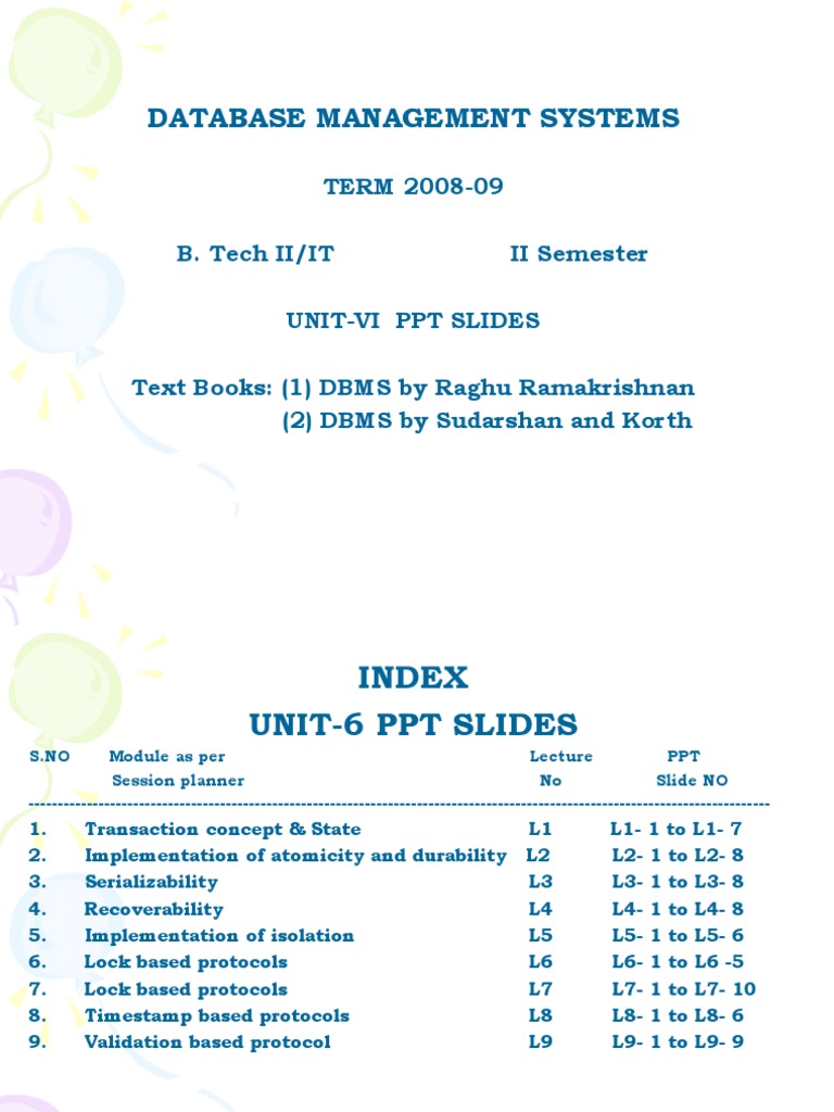 RDBMS Unit 5 | PDF | Database Transaction | Information Management