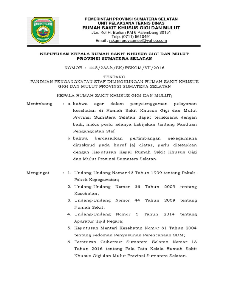 SK Panduan Pengangkatan Staf | PDF