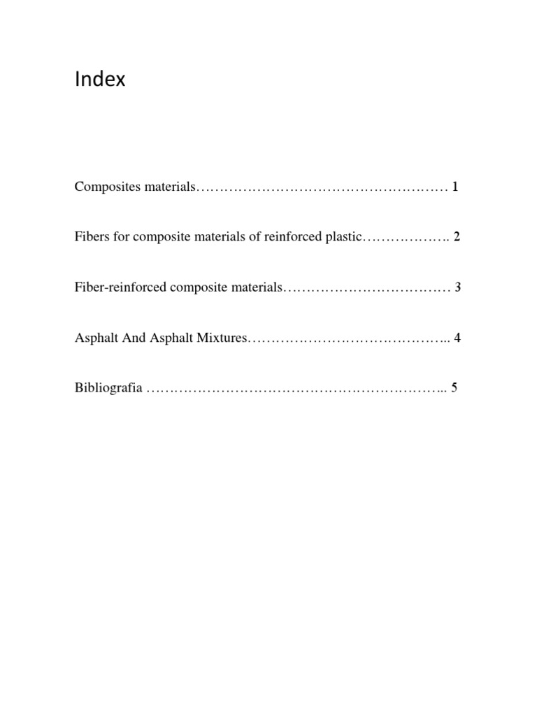 Index: Composites Materials 1 | PDF