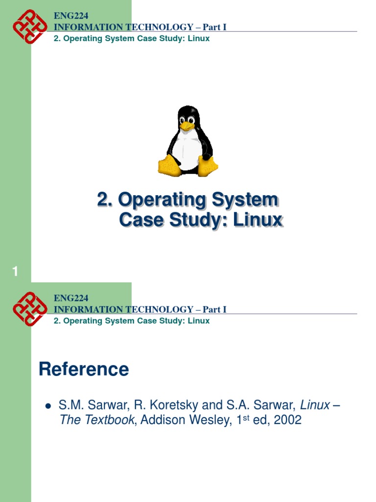 Operating System Case Study: Linux: ENG224 Information Technology - Part I | PDF | Operating ...