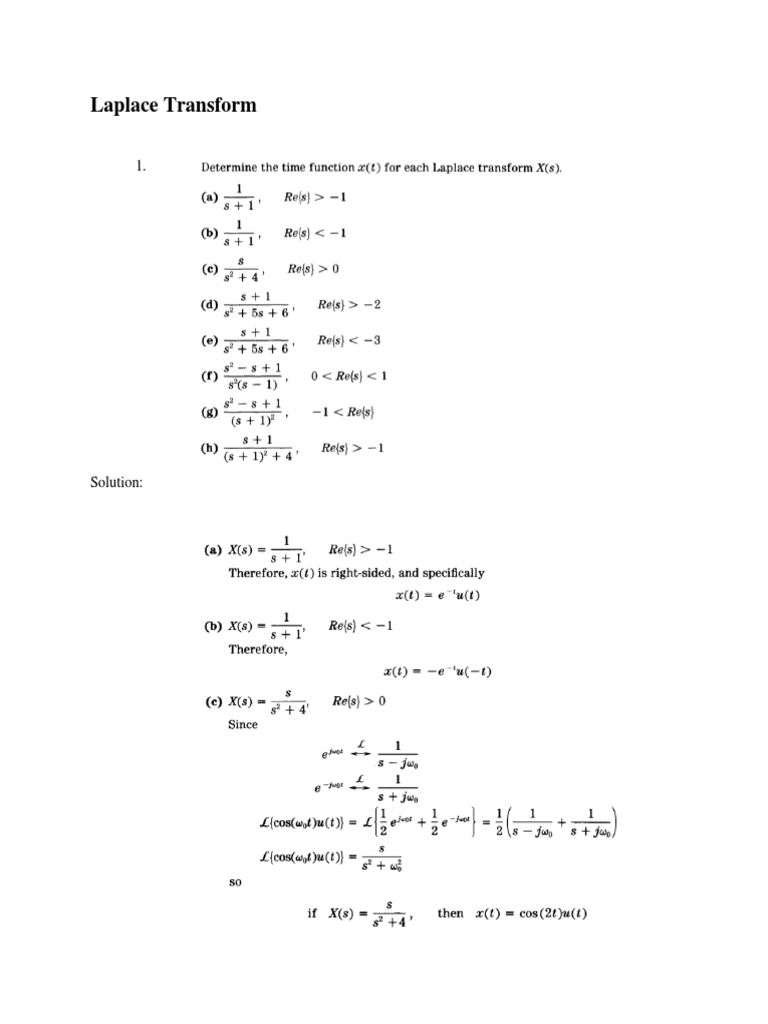 Laplace Transform Explained | PDF