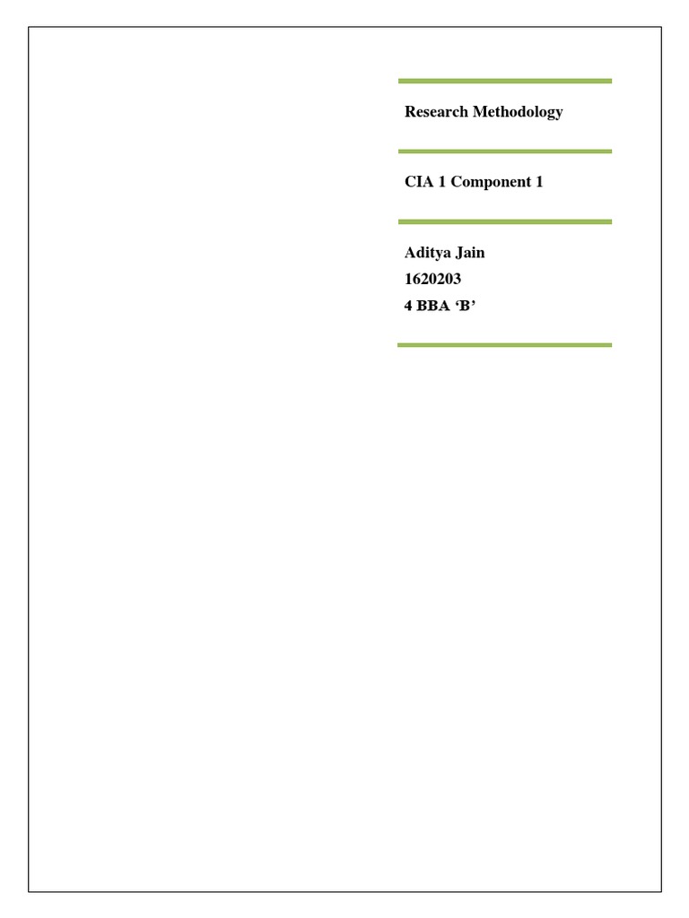 RM Cia 1 1620203 | PDF | Social Research | Sampling (Statistics)