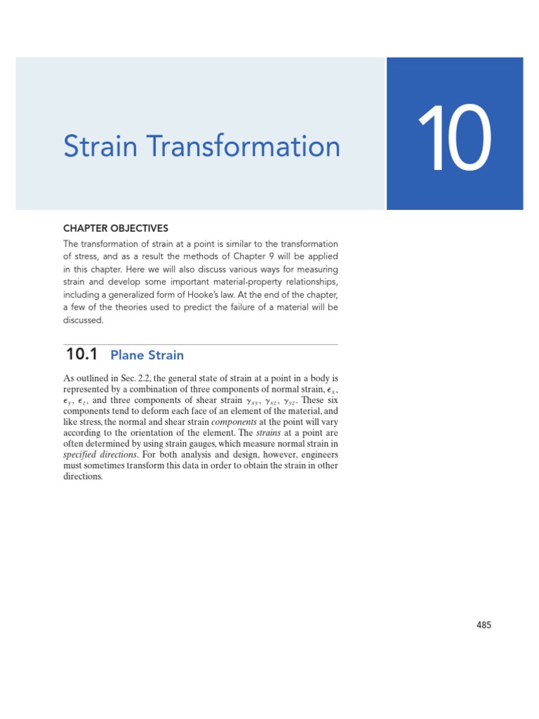 Mechanics of Materials - R. C. Hibbeler - Strain Transformations | PDF | Deformation (Mechanics ...