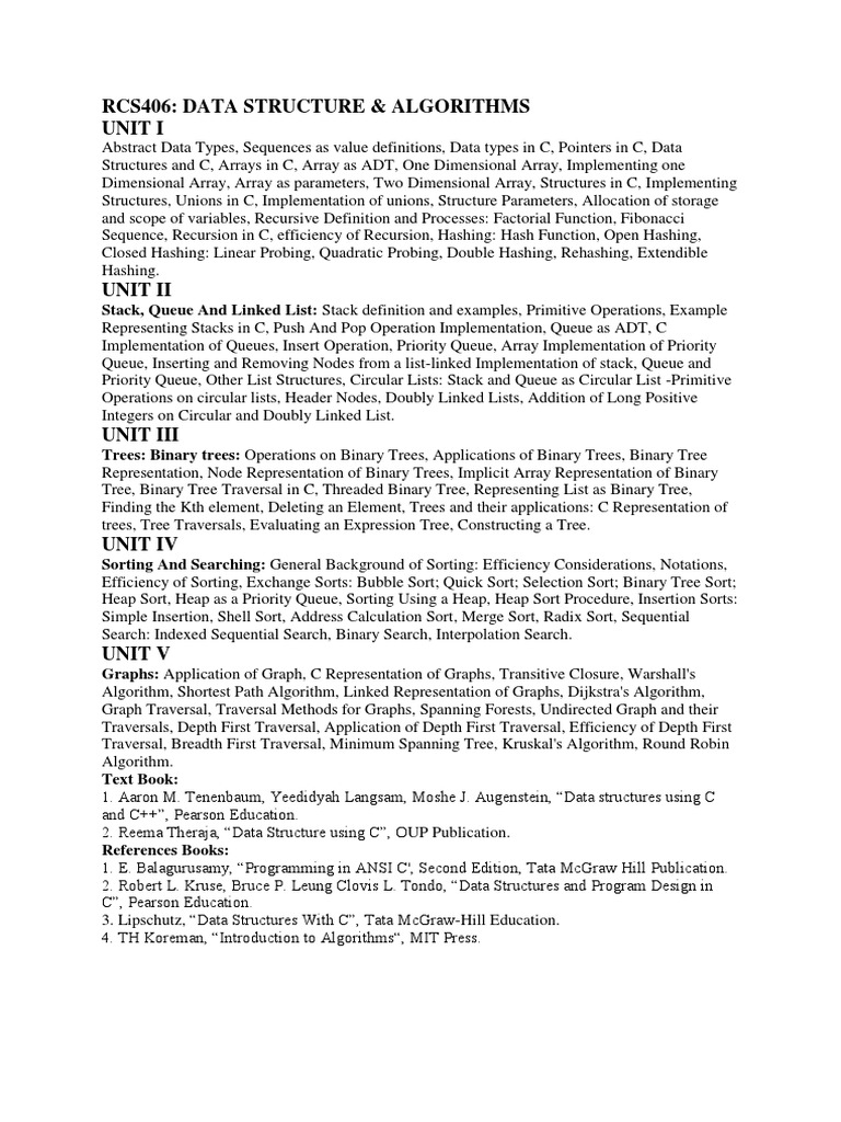 RCS406 | PDF | Array Data Structure | C (Programming Language)