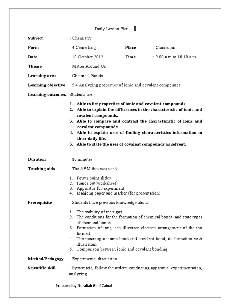 Analyzing the Properties and Uses of Ionic and Covalent Compounds ...