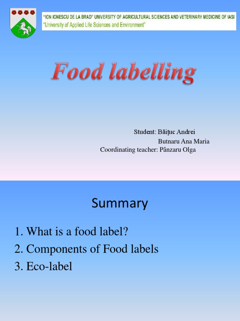 Eco-Friendly Food Labels | PDF | Nutrition Facts Label | Nutrients