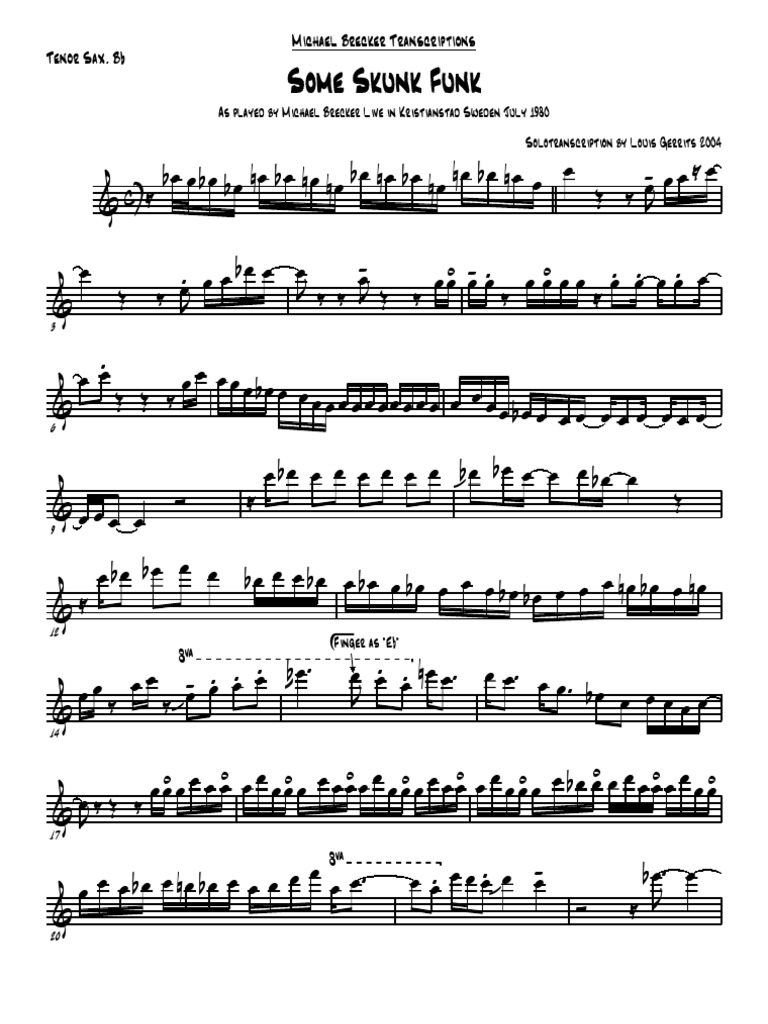 Some Skunk Funk 1980 | PDF