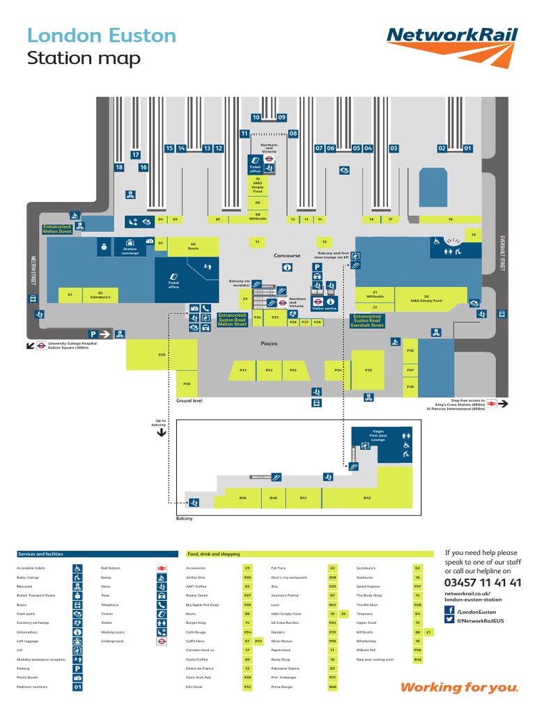 Euston Station Map - 02.02.2016 | PDF | Transport | Restaurant And Catering