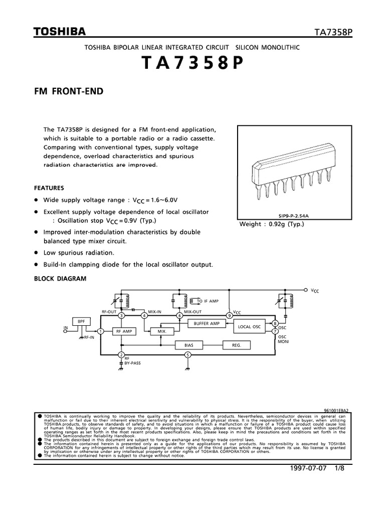 Ta7358 Application | PDF