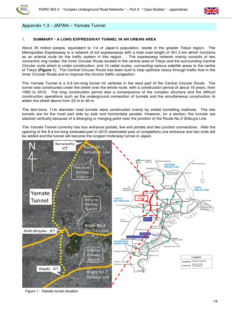 Yamate Tunnel - A 9.8 km Long Expressway Tunnel in Tokyo's Urban Area ...