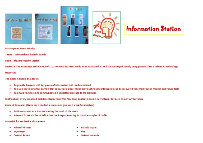 My Proposed Board Display | PDF