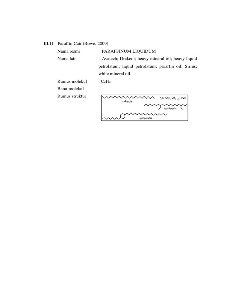 Paraffin Cair | PDF | Fuels | Chemical Compounds
