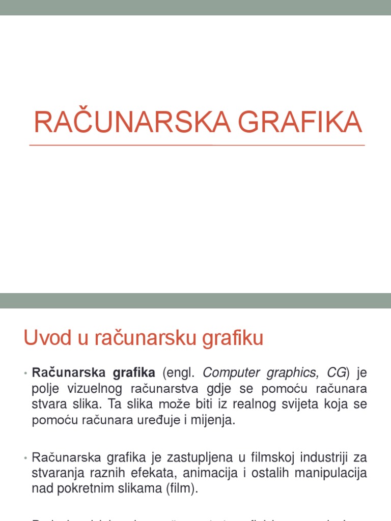 Racunarska Grafika PDF | PDF