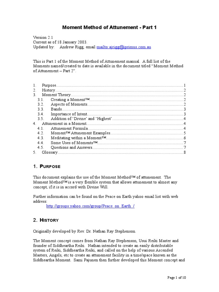 Moment Method Part 1 v2.1 | PDF | Reiki | Religious Behaviour And ...