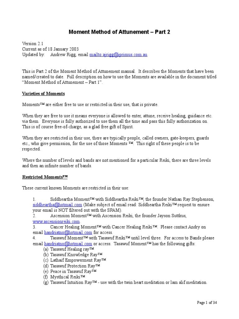 Moment Method Part 2 v2.1 | PDF | Chakra | Qi