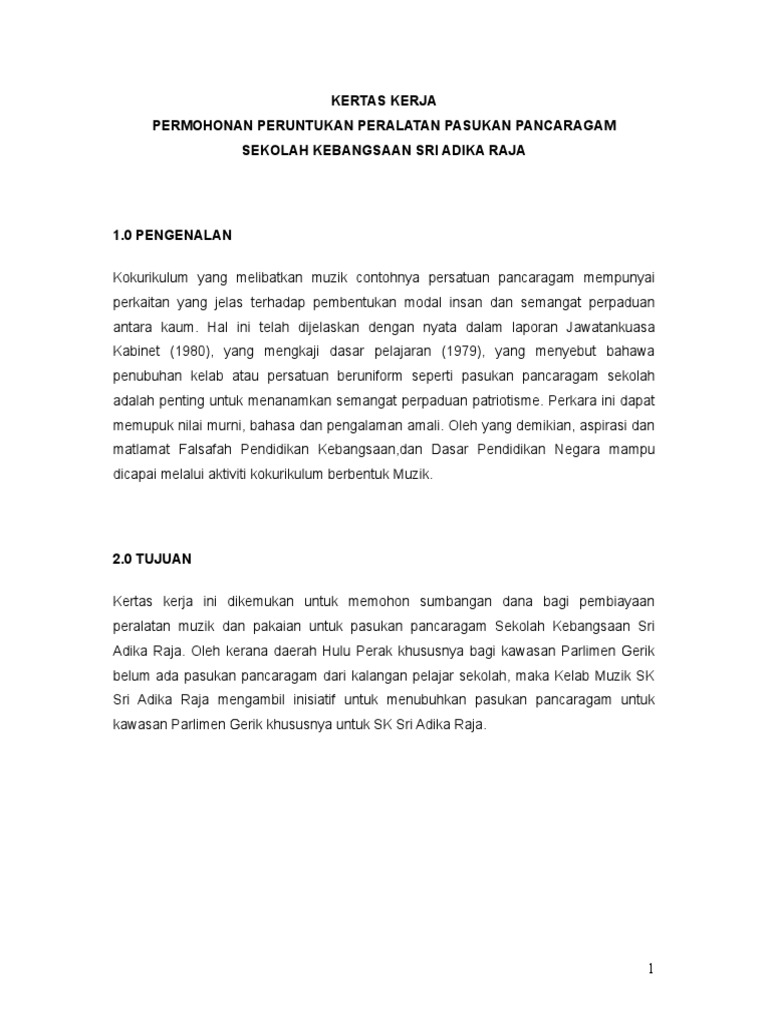 Kertas Kerja Pancaragam | PDF