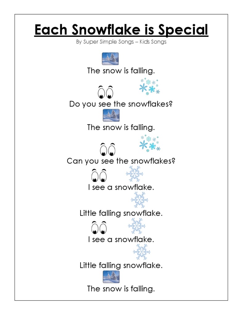 Each Snowflake Is Special | PDF