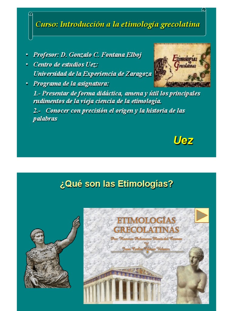 Introduccion a La Etimologia Grecolatina | Latín | Palabra