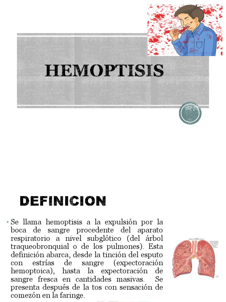 Hemoptisis | PDF | Cáncer de pulmón | Sistema respiratorio