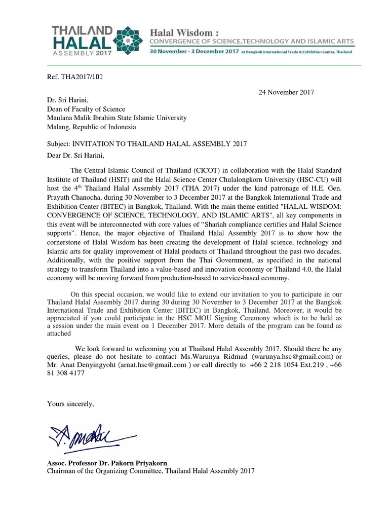 Invitation Letter - Dr. Sri Harini. Sri Harini. Sri Harini | PDF Invitation Letter - Dr. Sri Harini. Sri Harini. Sri Harini | PDF