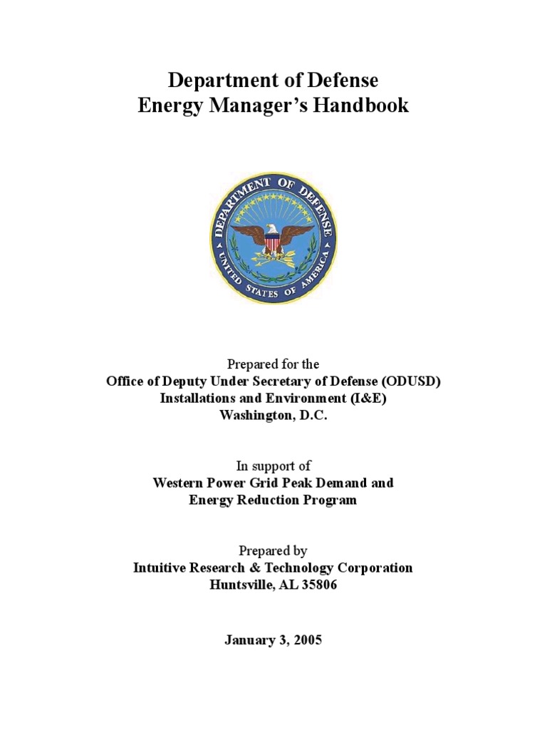 DoD Energy Manager Handbook Jan 2005 | PDF | United States Department ...