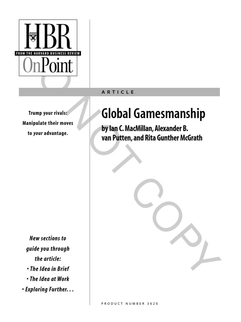 Global Gamesmanship | PDF | Dell | Procter & Gamble