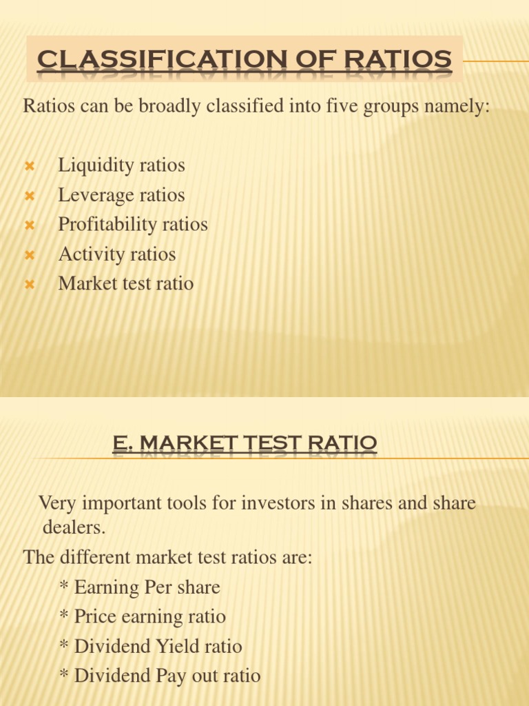 Classification of Ratios | PDF