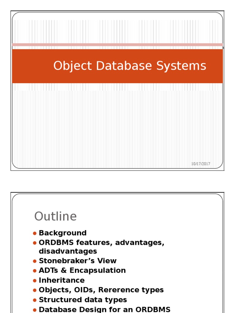 Object Database Systems | PDF | Databases | Relational Database